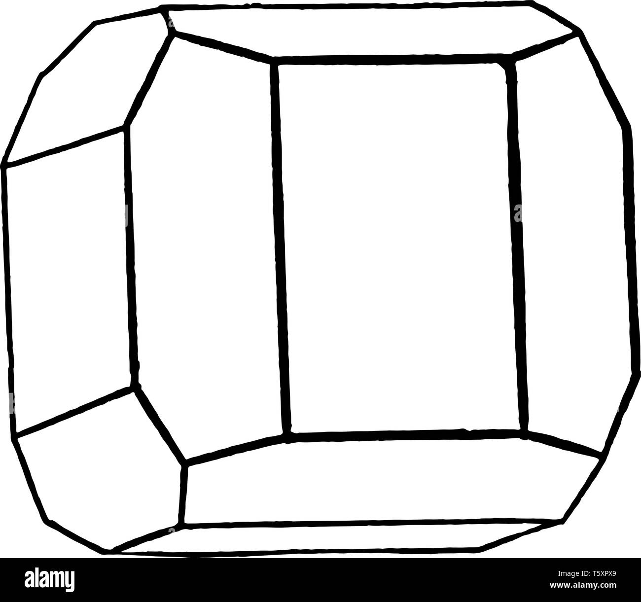 This diagram represents Unsymmetrically Truncated Cube, vintage line ...
