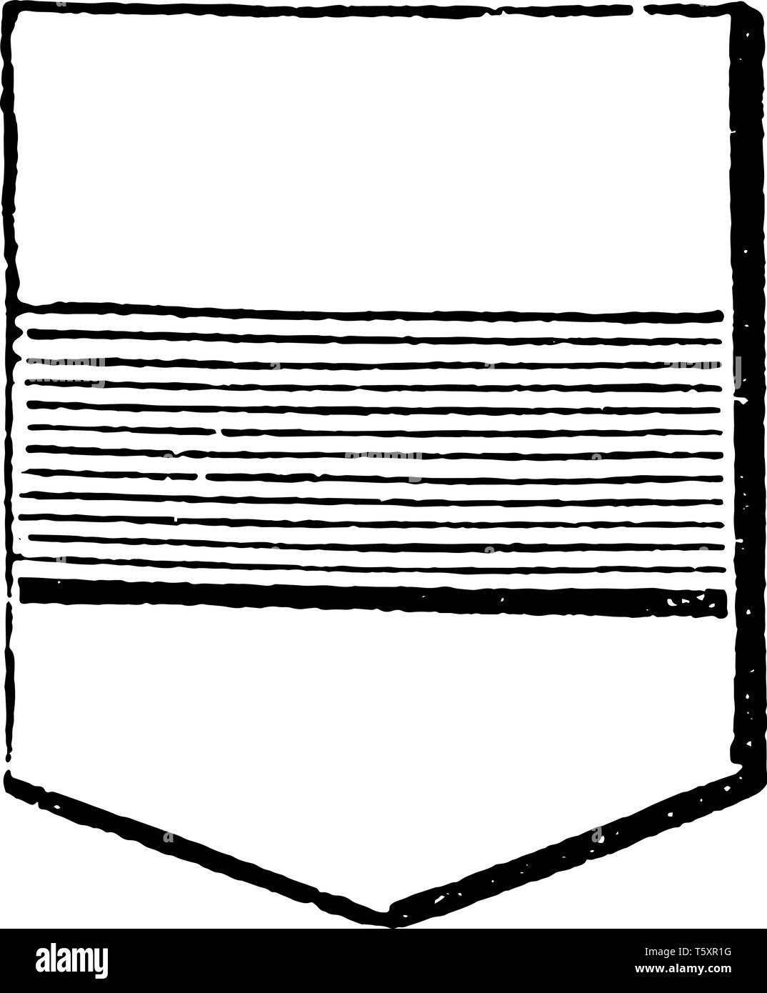 Shield Showing Fess may be more than one bar in an escutcheon, vintage ...