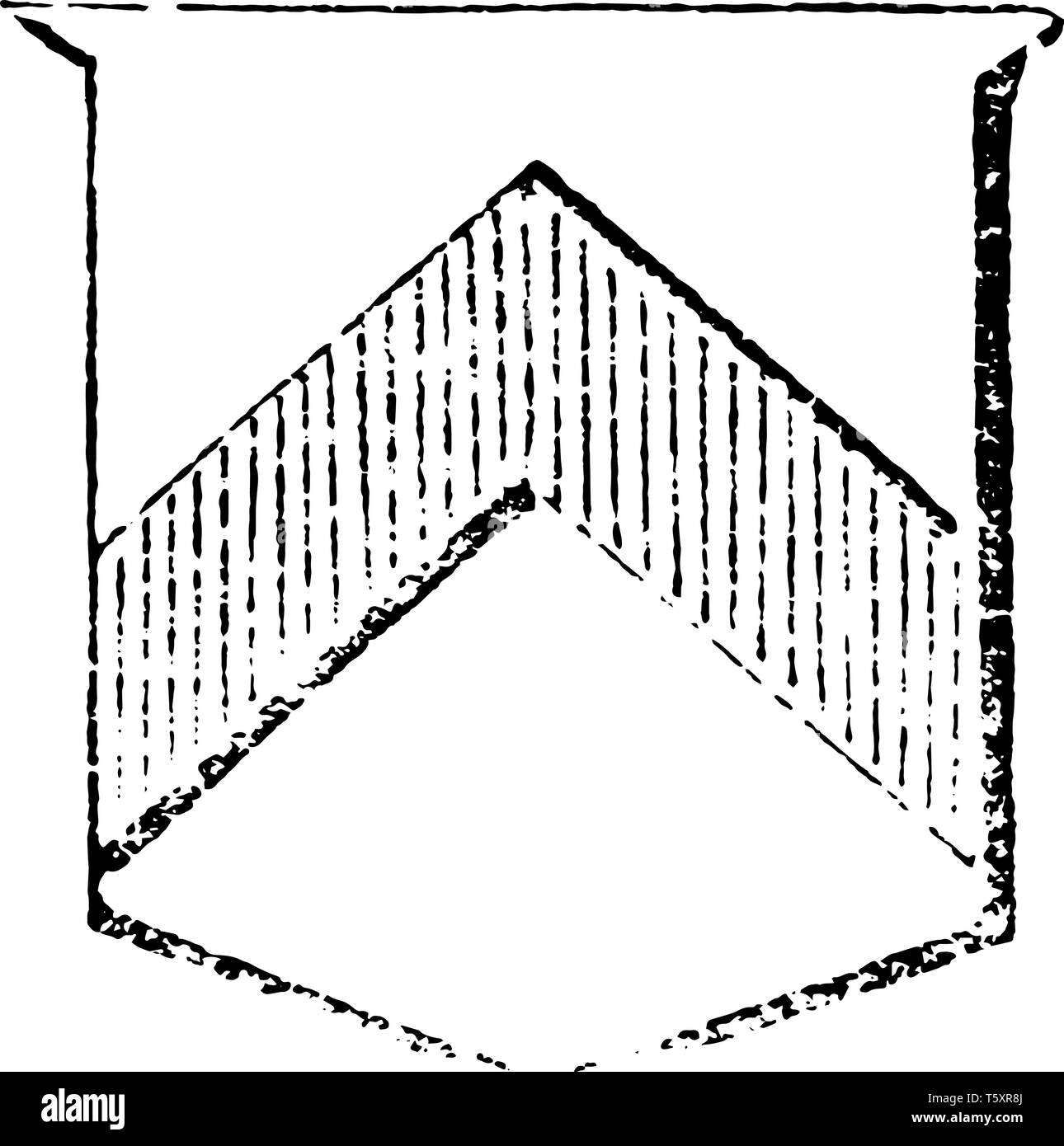 Shield Showing Chevron is half the breadth of the chevron, vintage line ...