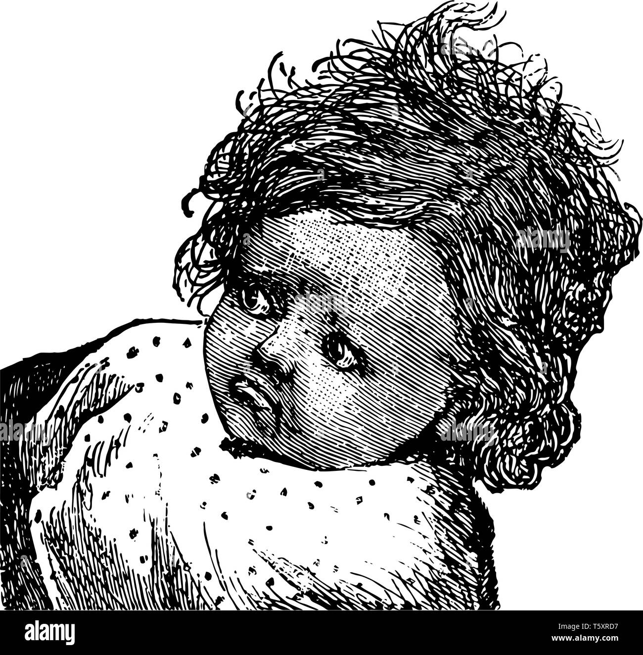 Girl Baby Face Sketch