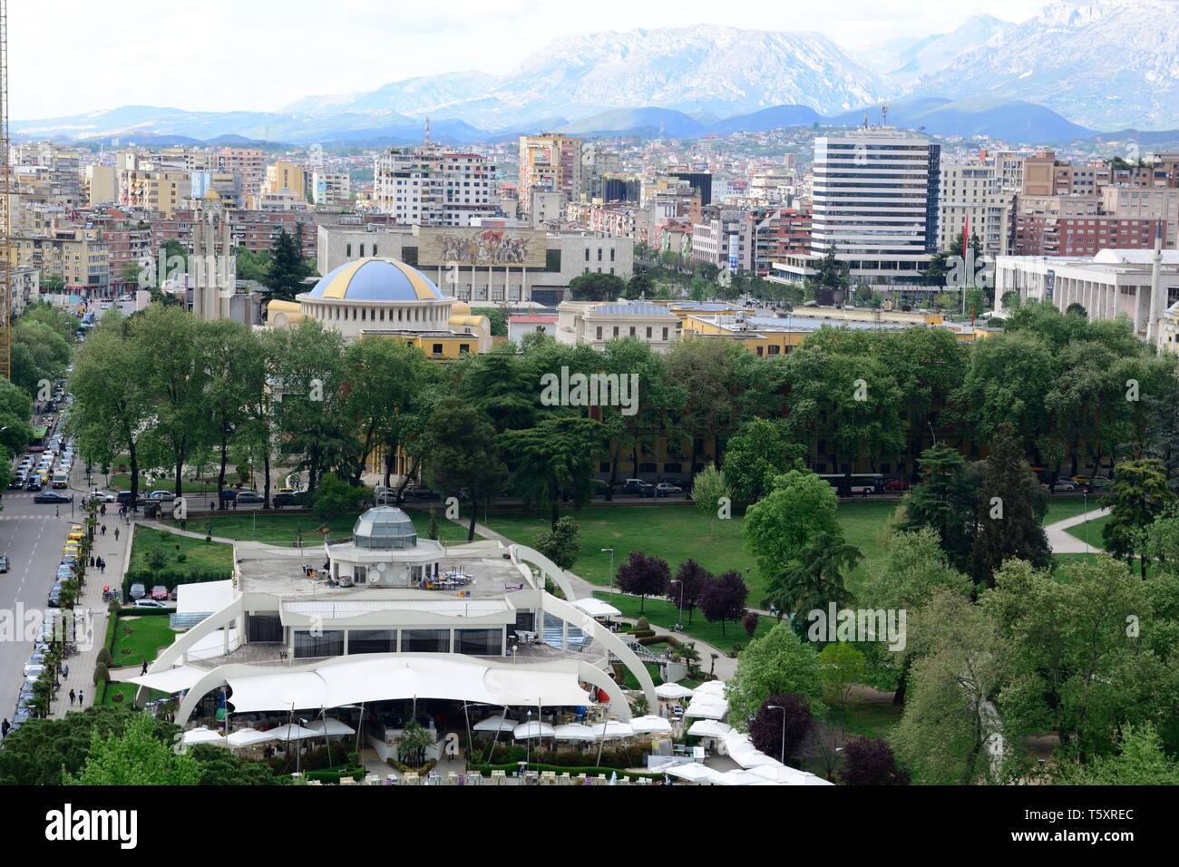 View over Tirana Albanias Capital City Albania Stock Photo - Alamy