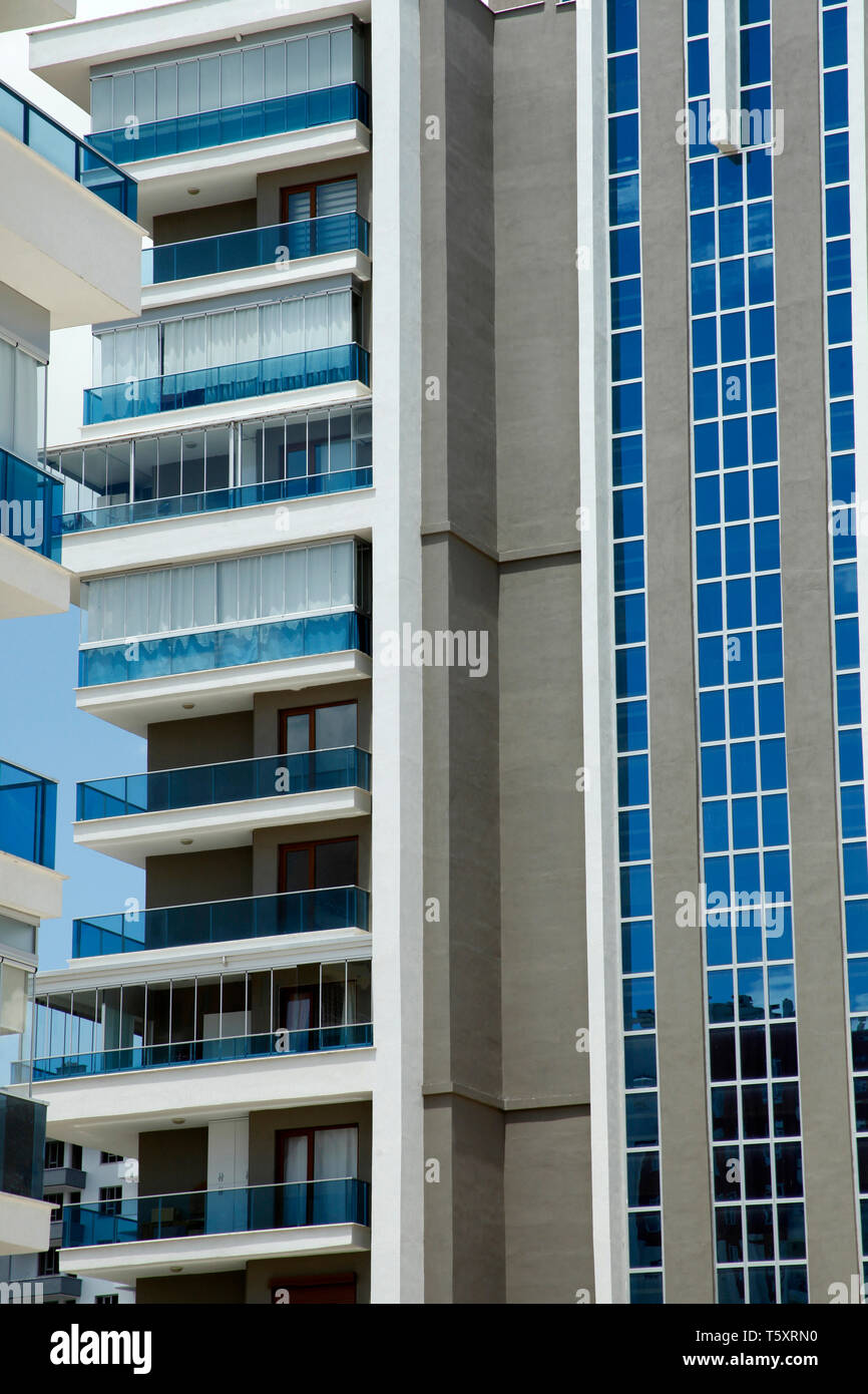 Modern apartment building and balcony Stock Photo - Alamy