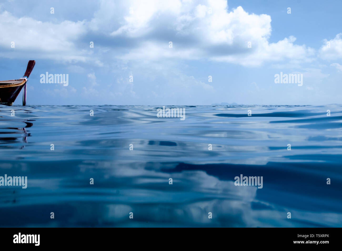 Blue sea wave ripple with sky beautiful background Stock Photo - Alamy