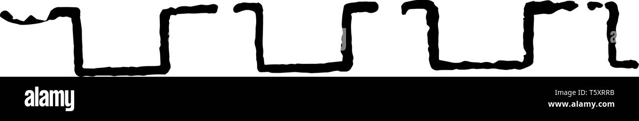 Line Embattled divided the tincture in logical circuit pattern, vintage ...