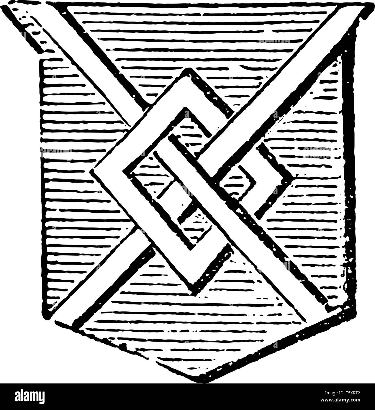 Fret Ordinary is formed by two lines interlaced in saltier with a ...