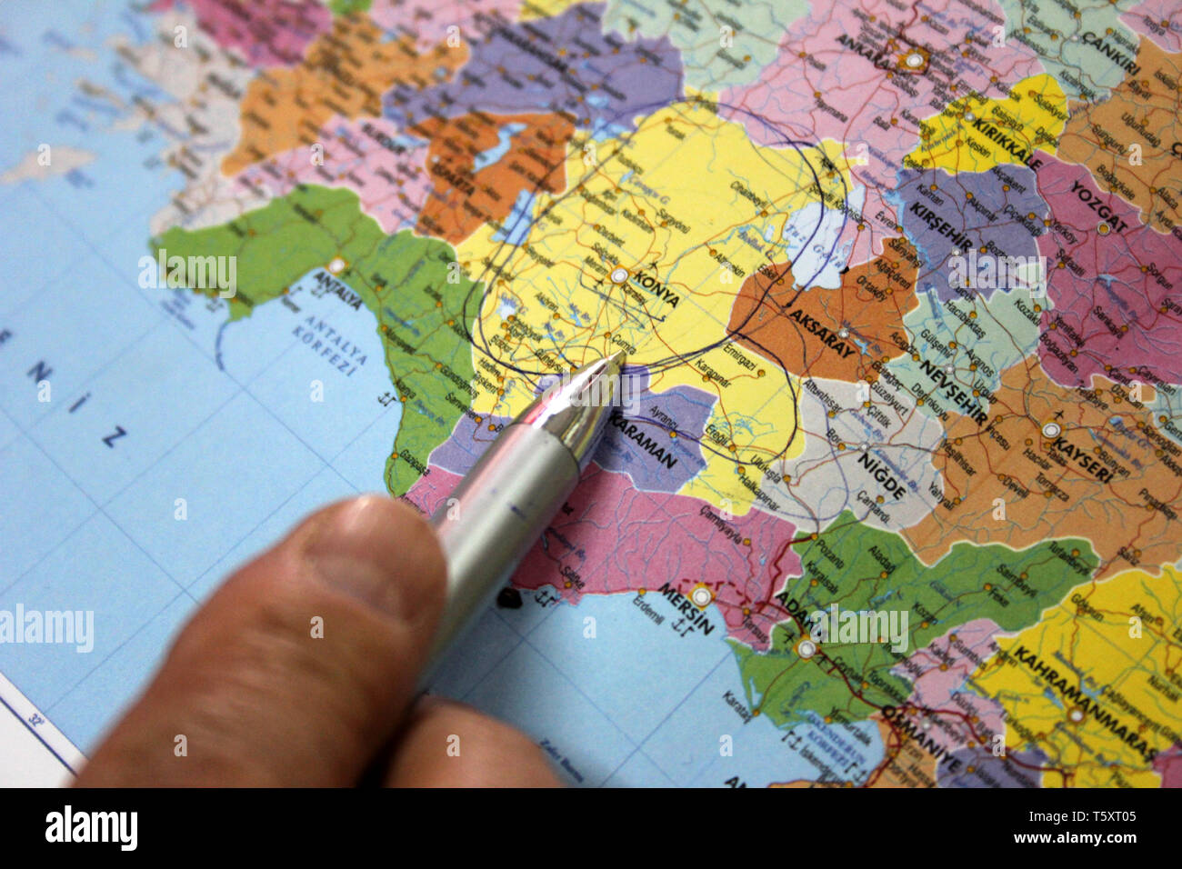 Kayseri map hi-res stock photography and images - Alamy