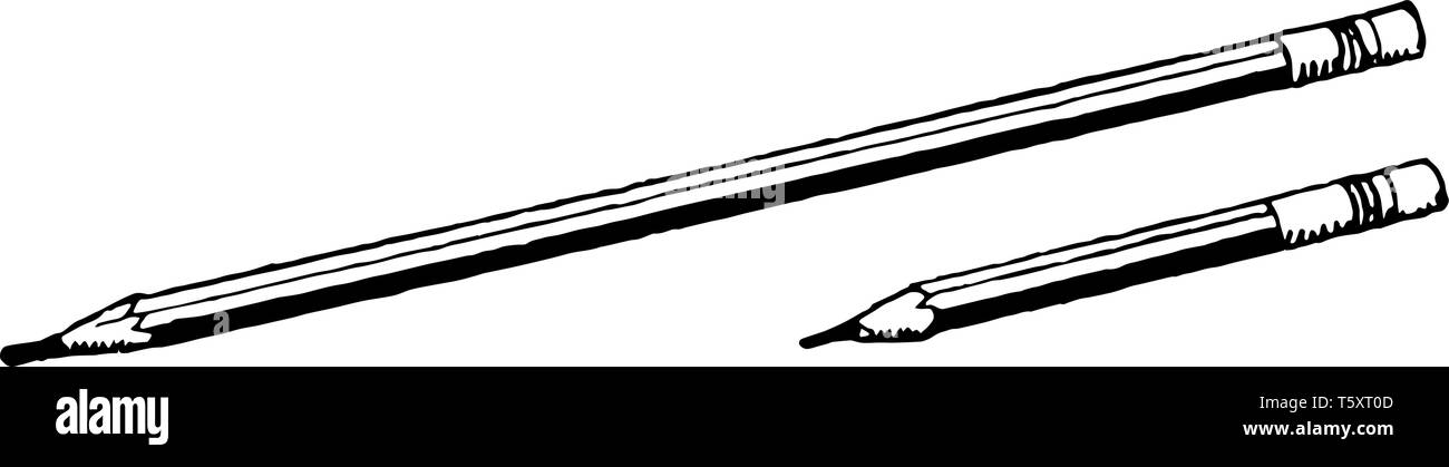 Long to short pencils hi-res stock photography and images - Alamy