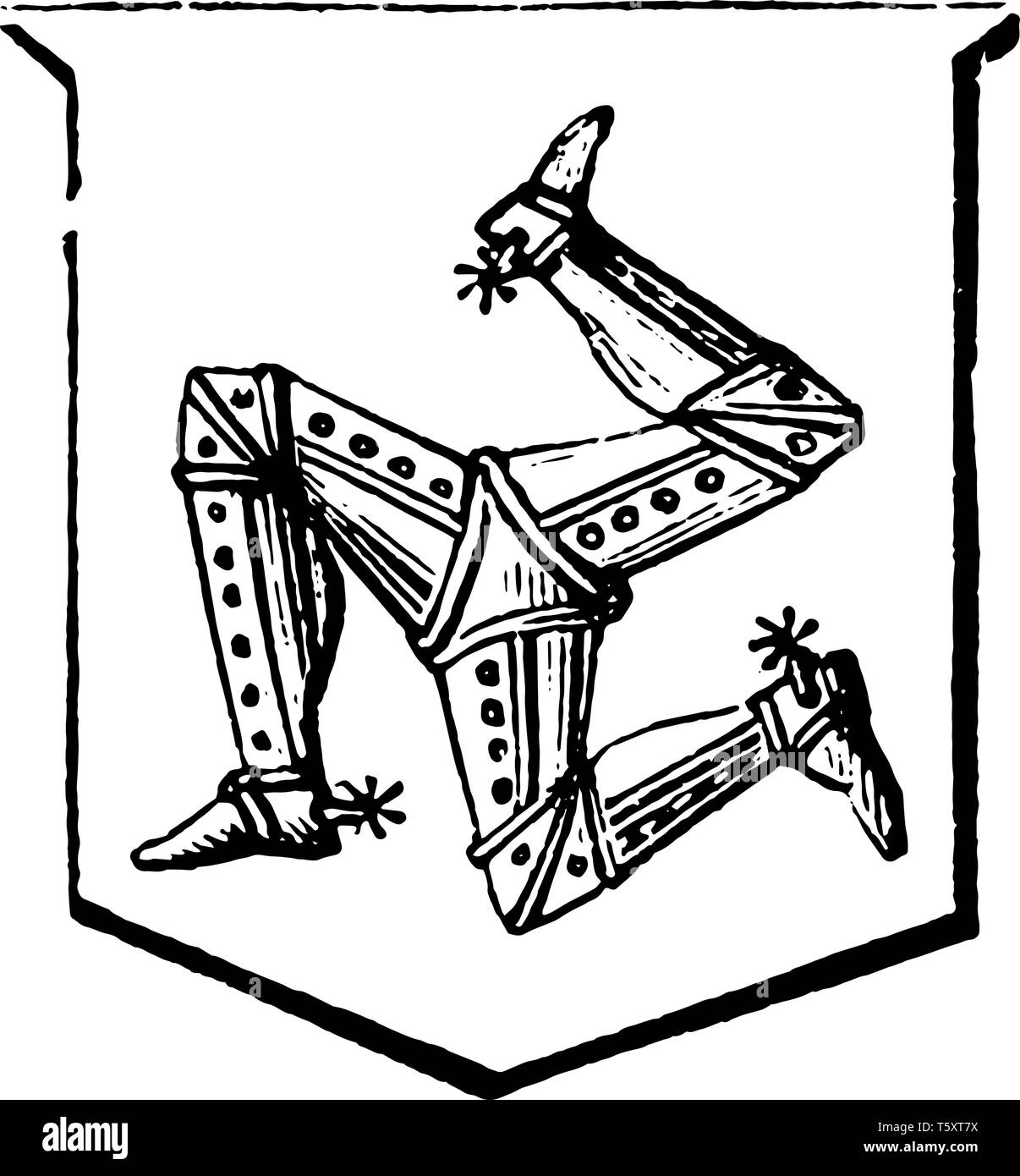 Legs Conjoined at the fess point at the upper extremity of the thigh ...