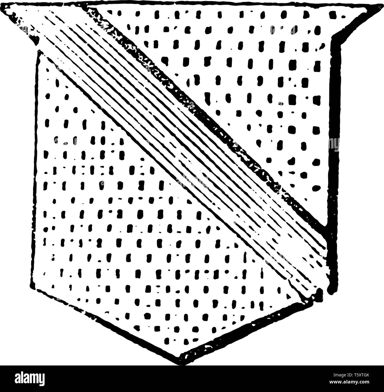 Garter are one of the diminutives of the bend, vintage line drawing or ...