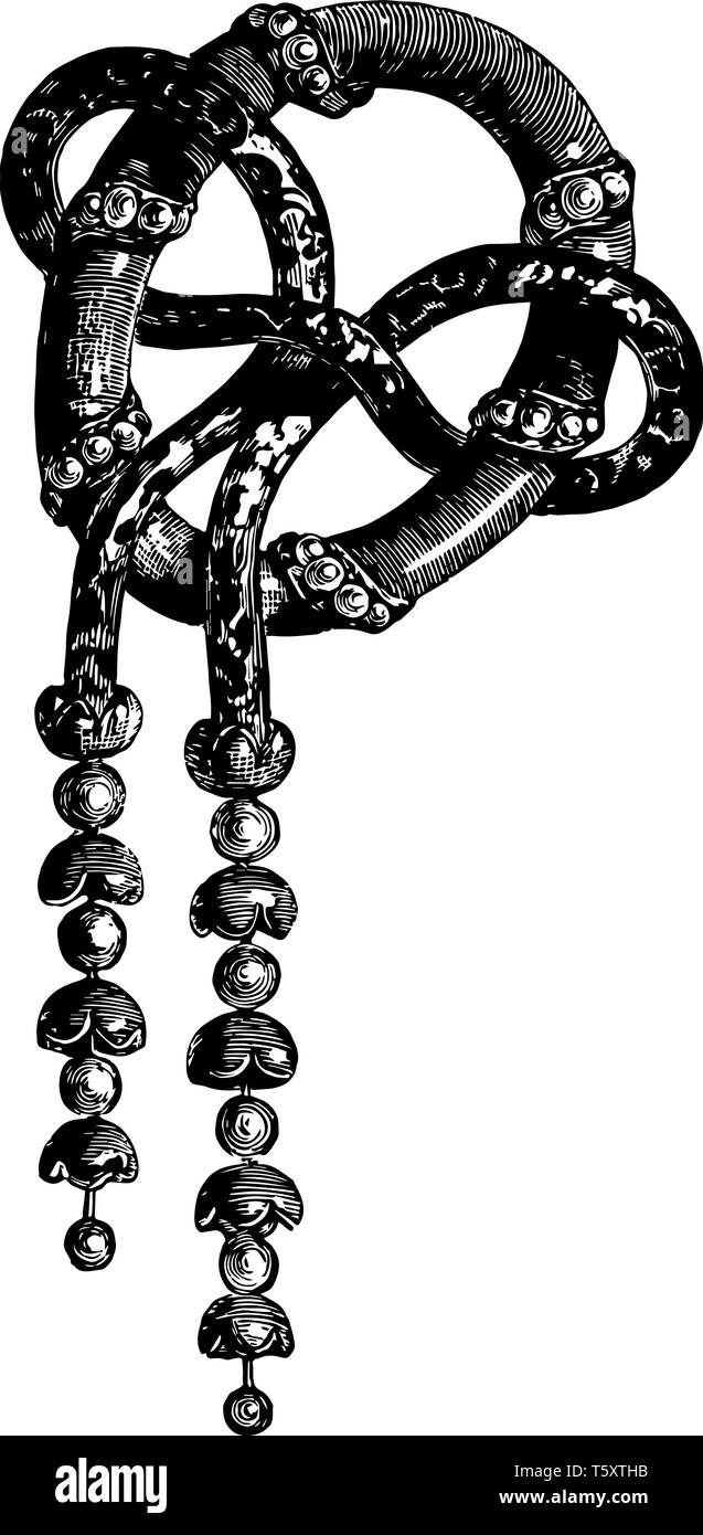 Brooch is designed to be attached to garments, vintage line drawing or ...