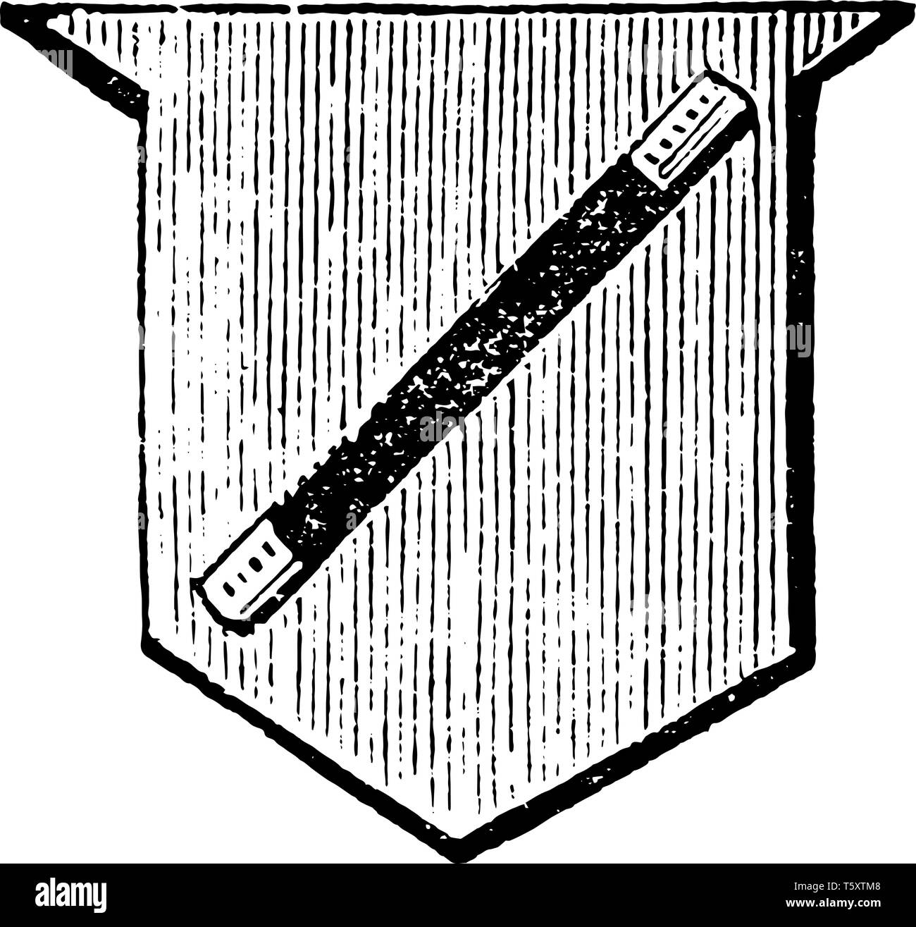 Shield Showing Baton is formed by two horizontal lines drawn above ...