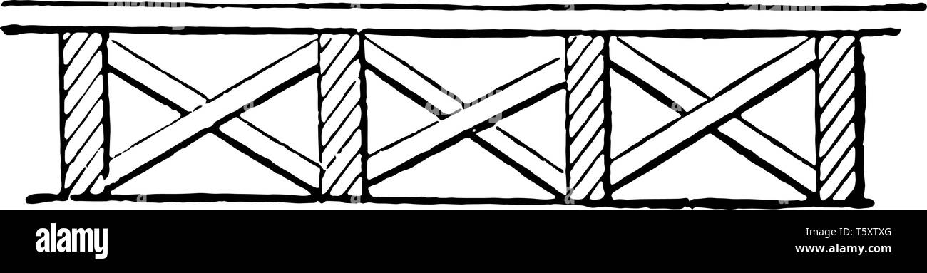 This illustration represents Strutted Floor which is made from crossed ...