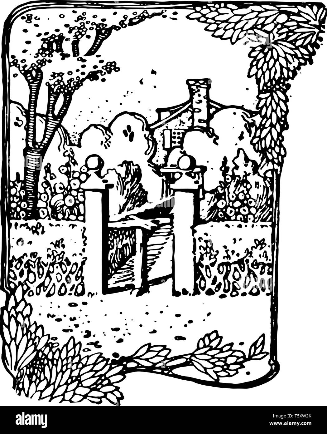 Garden Entrance, community, gate, house, neighborhood, arch, Archway ...