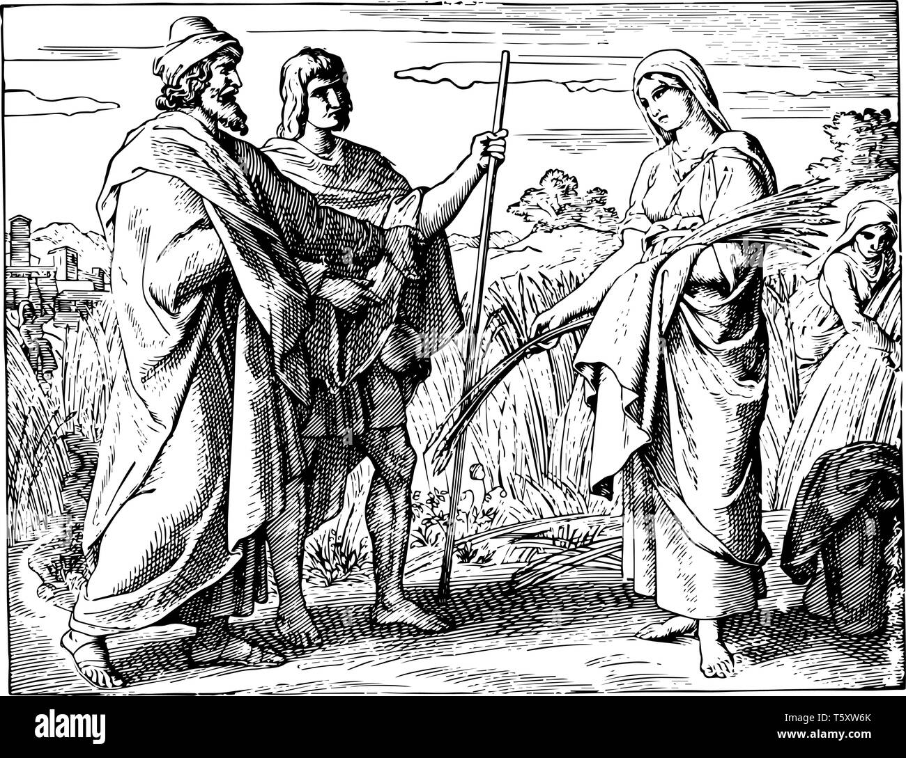 Woman gleaning Stock Vector Images - Alamy