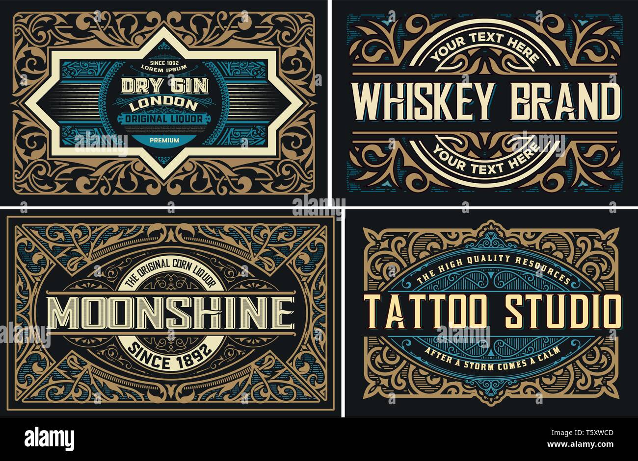 Vintage logos hi-res stock photography and images - Alamy