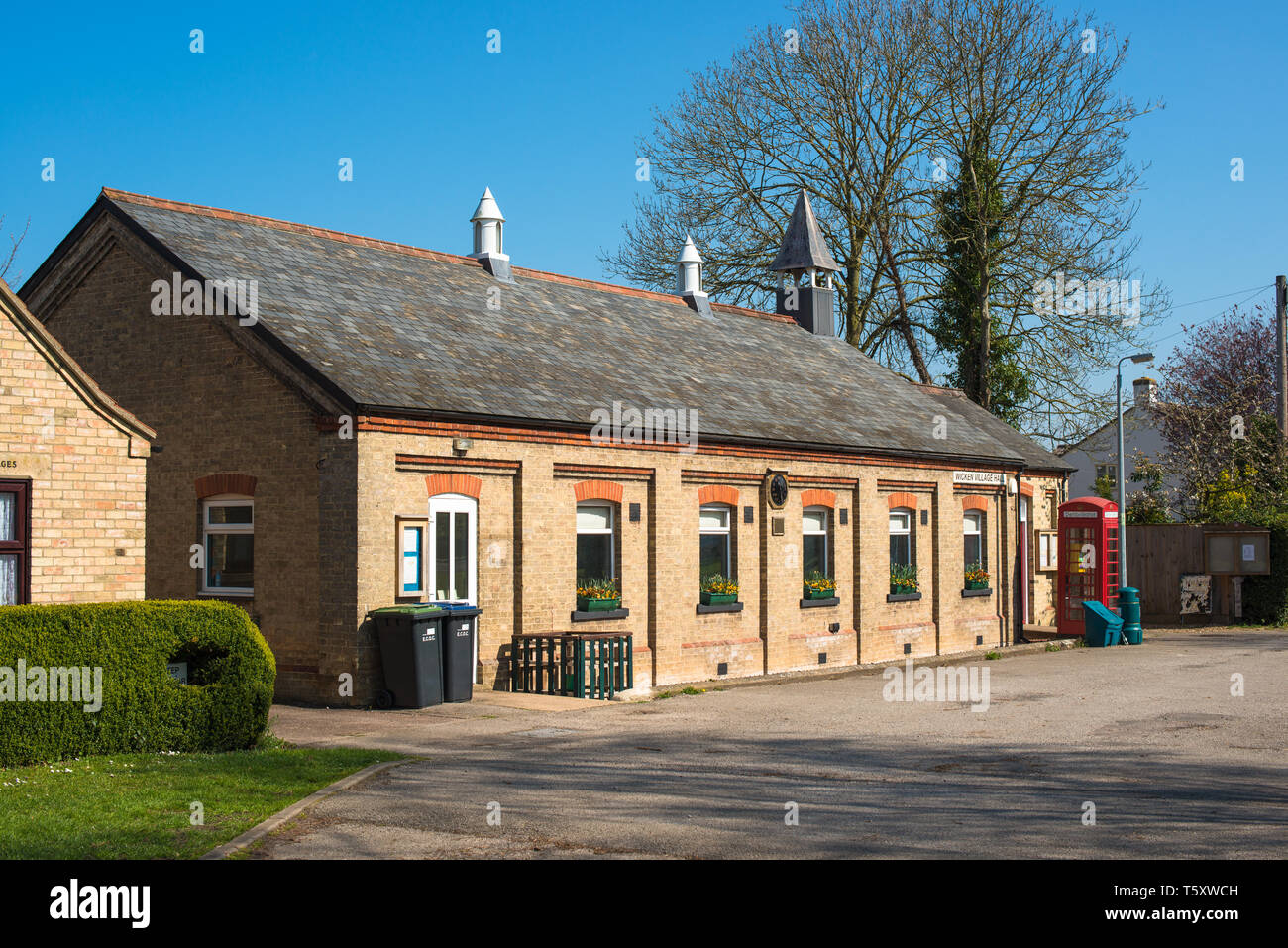 Wicken Village hall close to Wicken Fen, Cambridgeshire, England, UK ...