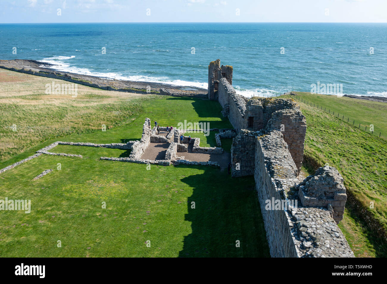 South Curtain Wall and Constable’s Tower at Dunstanburgh Castle ...