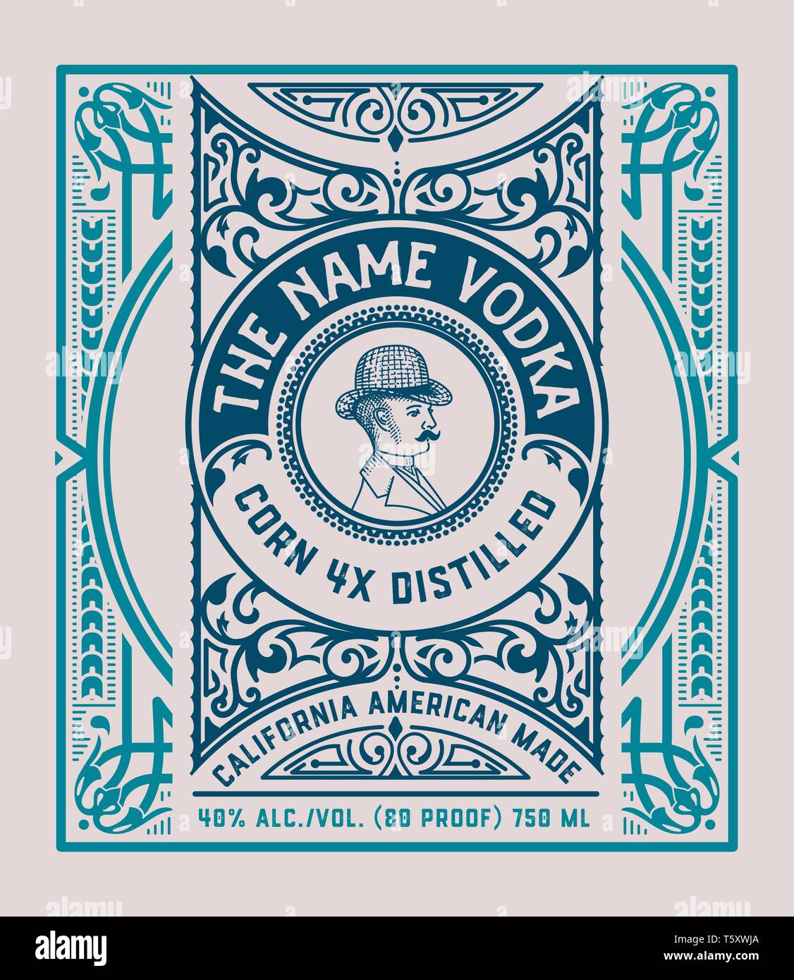 Vodka Label Template