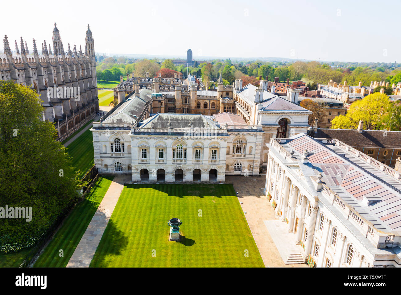 The Senate House seen from St Marys church tower, University town of ...