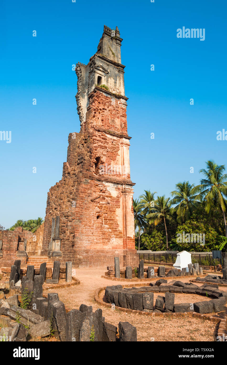 St augustine tower old goa hi-res stock photography and images - Alamy