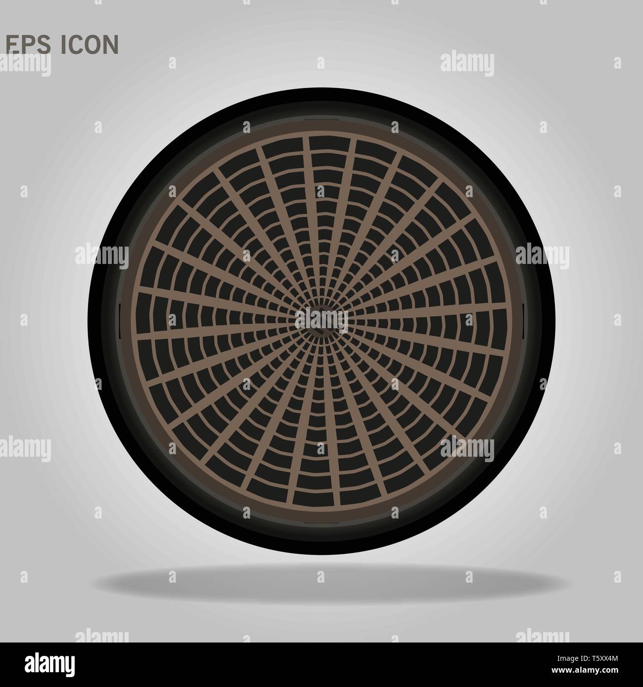 Sewer hatch Open. Manhole cover. Well hatch. Vector illustration eps10 ...