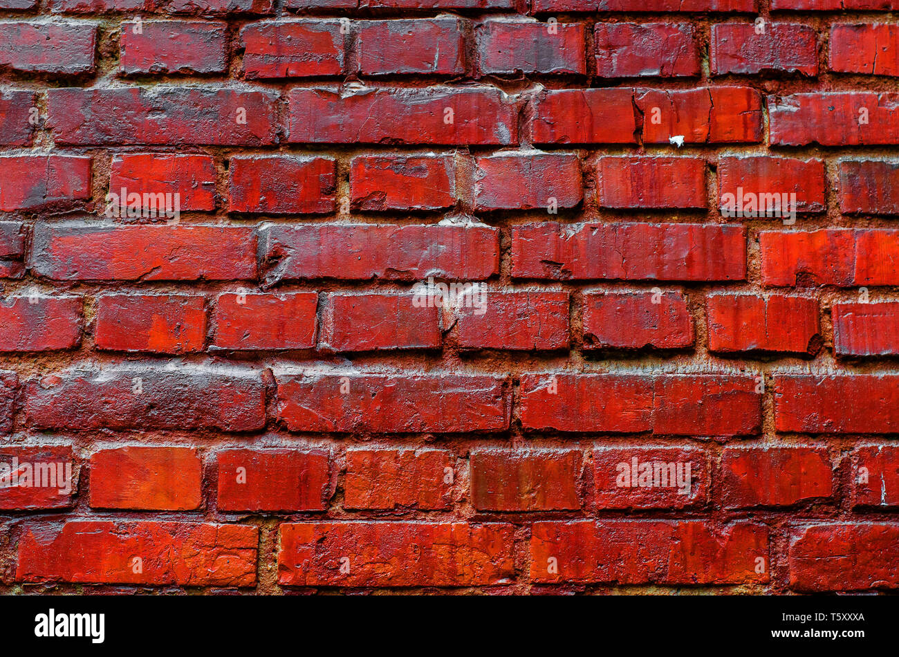 Brick wall of old red bricks Stock Photo - Alamy