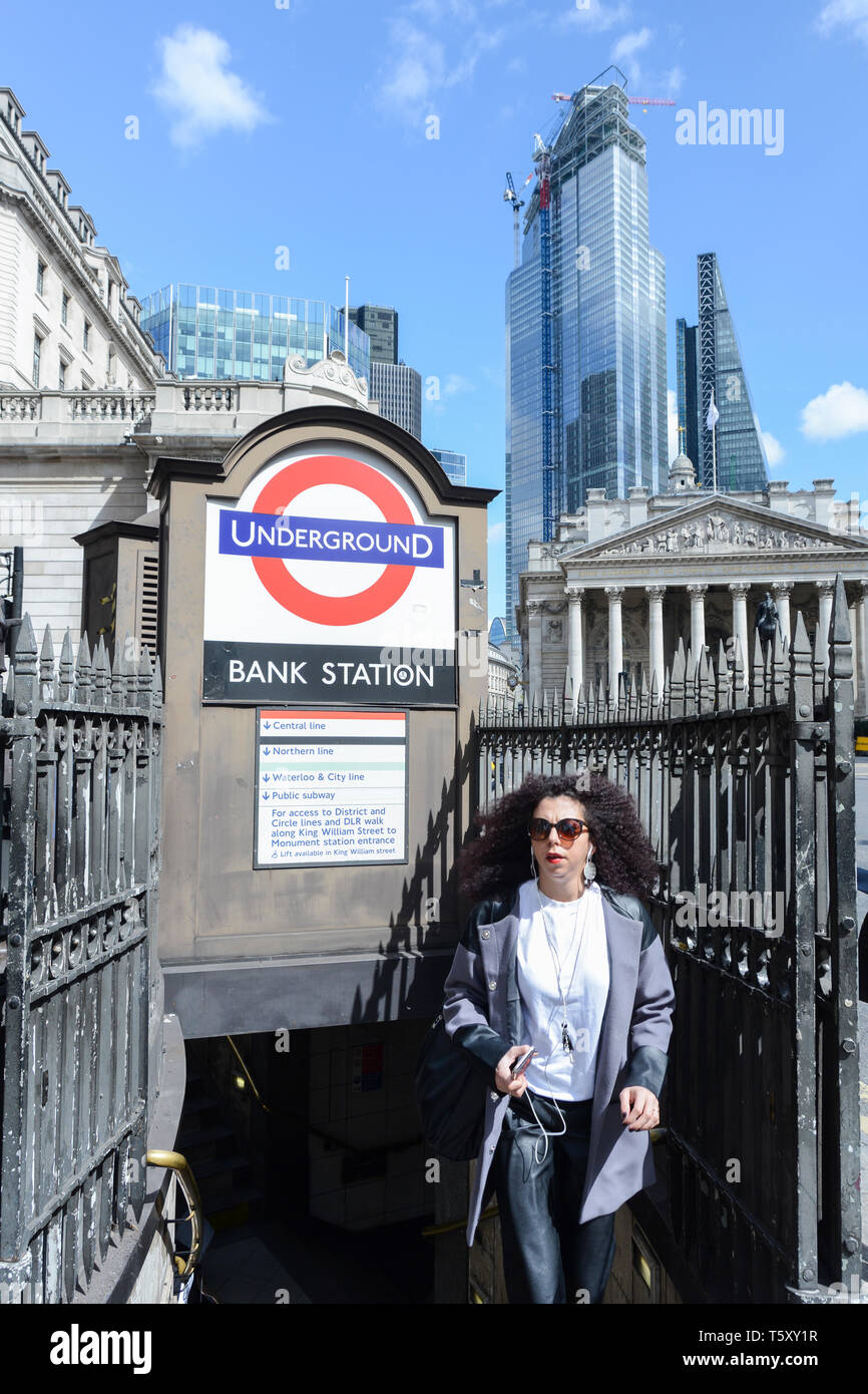Bank underground station entrance london hi-res stock photography and ...
