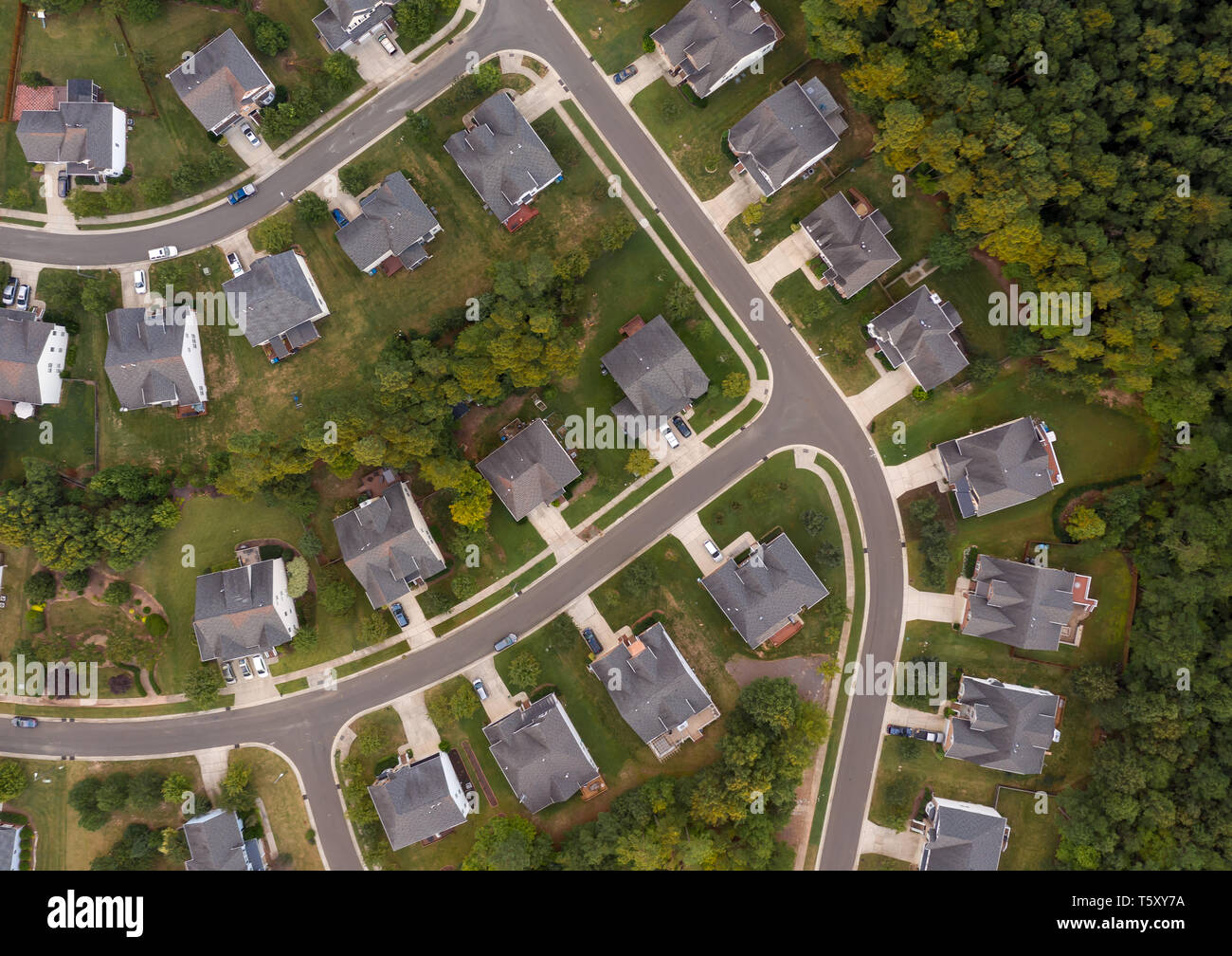 Bird eye view housing estate hi-res stock photography and images - Alamy