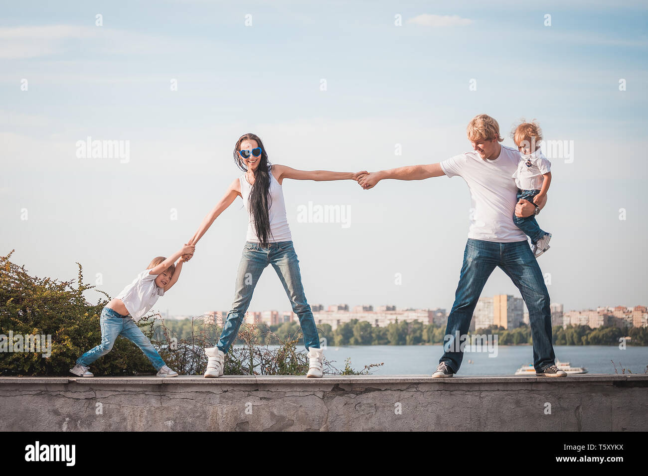 Portrait of happy family together Stock Photo - Alamy