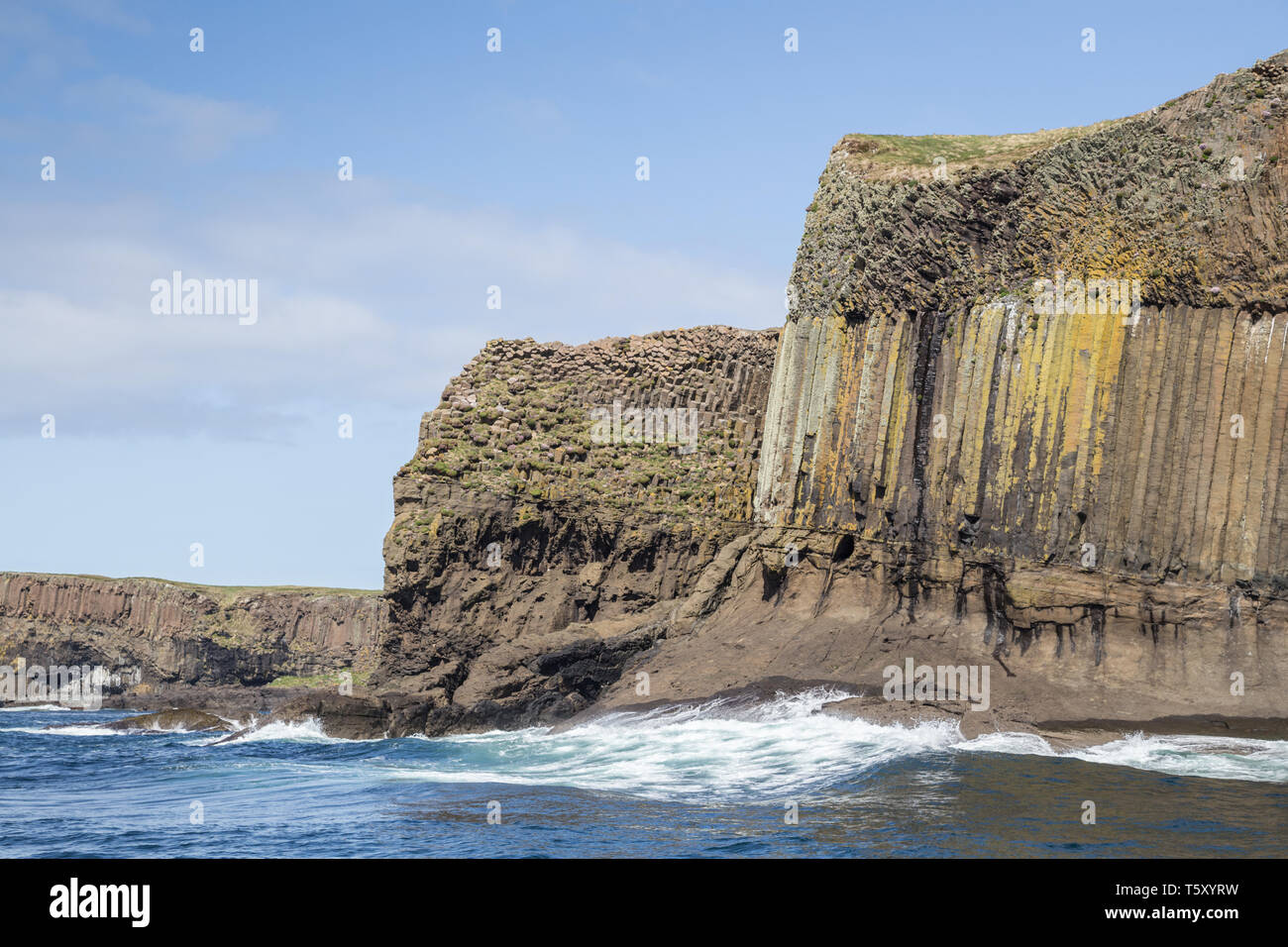 Basalt columns at Fingal's Cave on the island of Staffa in the Inner ...