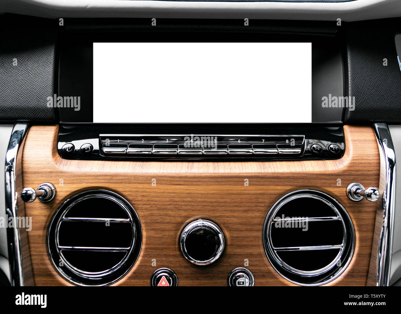 Monitor in car with isolated blank screen use for navigation maps and ...