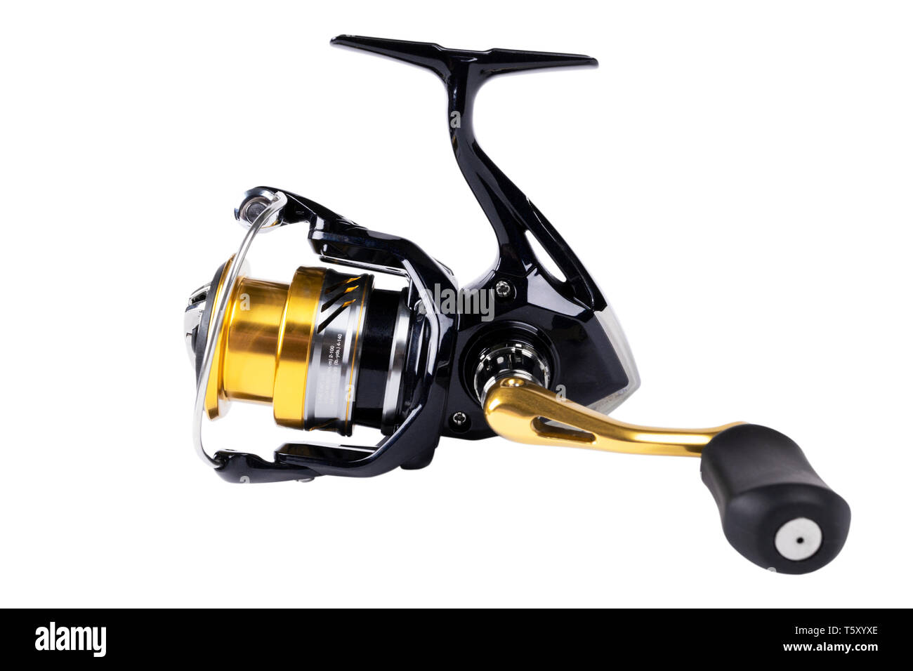 Fishing tackle. Fishing reel isolated white background with clipping ...