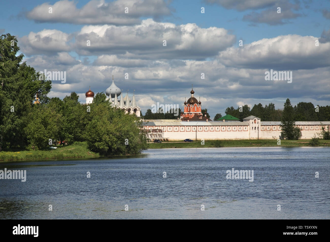 Tikhvin Assumption Monastery in Tikhvin. Leningrad oblast. Russia Stock ...