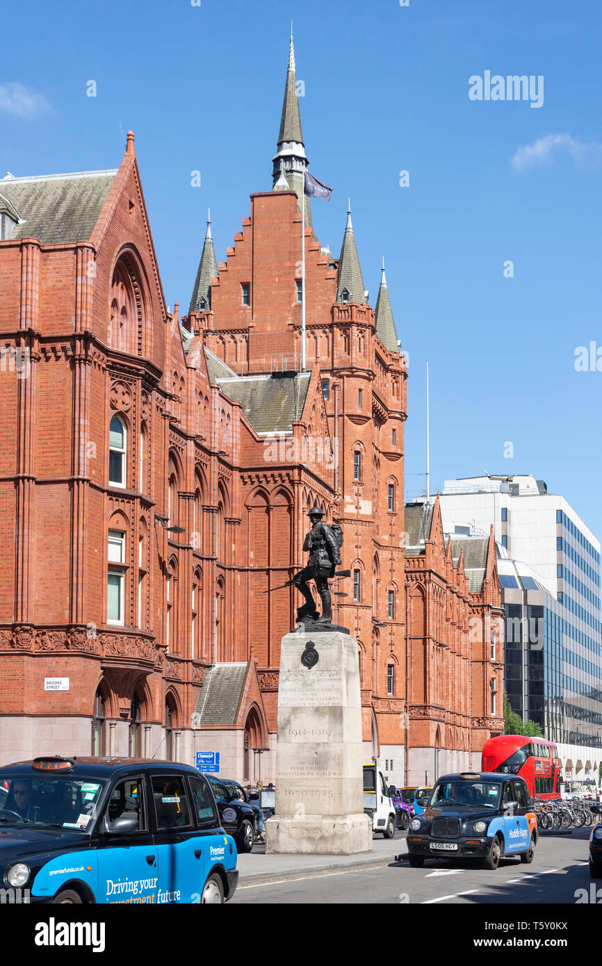 Victorian red brick exterior facade de vere holborn bars buildin hi-res ...