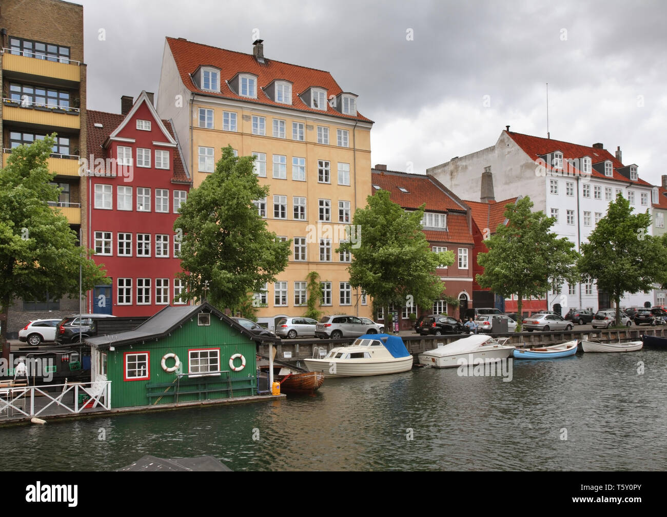 Overgaden Neden Vandet embankment in Copenhagen. Denmark Stock Photo ...