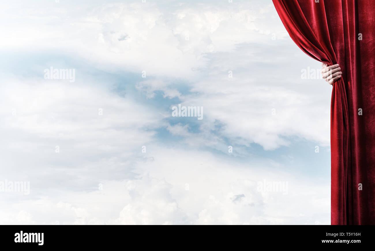 Hand holding drapery hi-res stock photography and images - Alamy