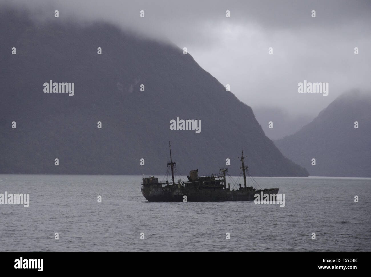 Wreck of MV Capitan Leonidas in Chile's Messier channel..Since it went ...