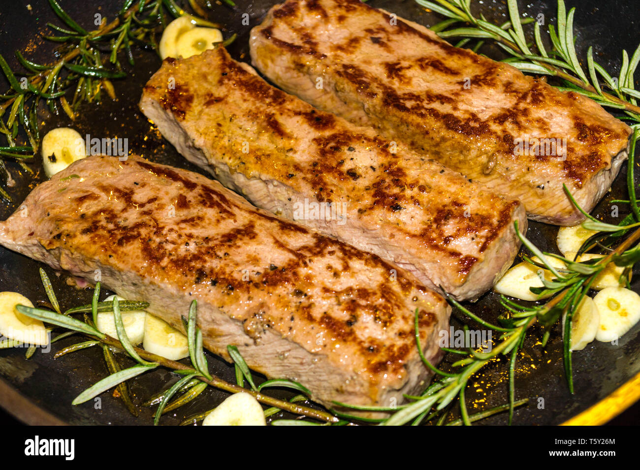 Rosemary lamb filet Stock Photo - Alamy