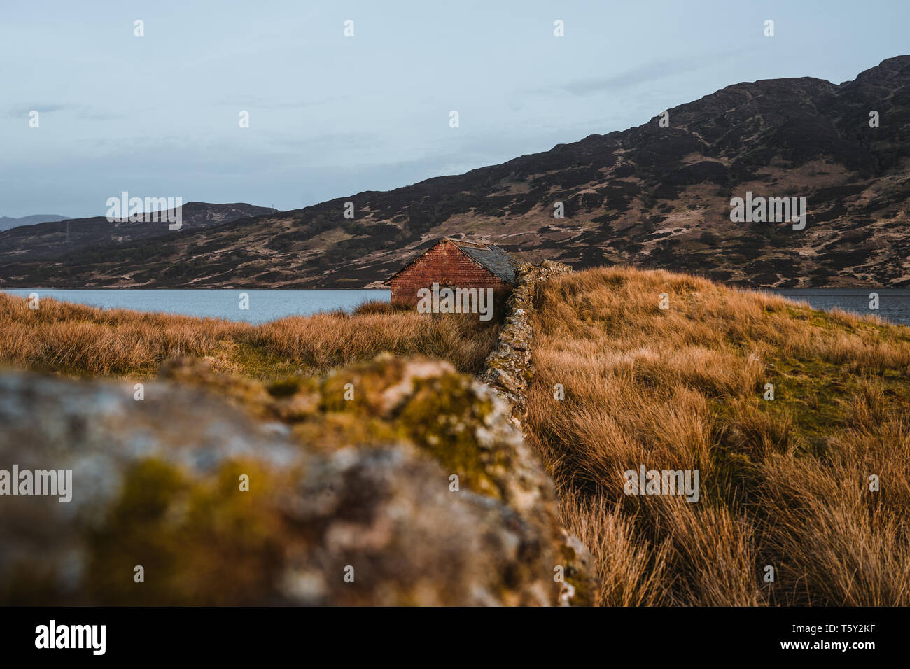 cottage at loch arklet Stock Photo - Alamy