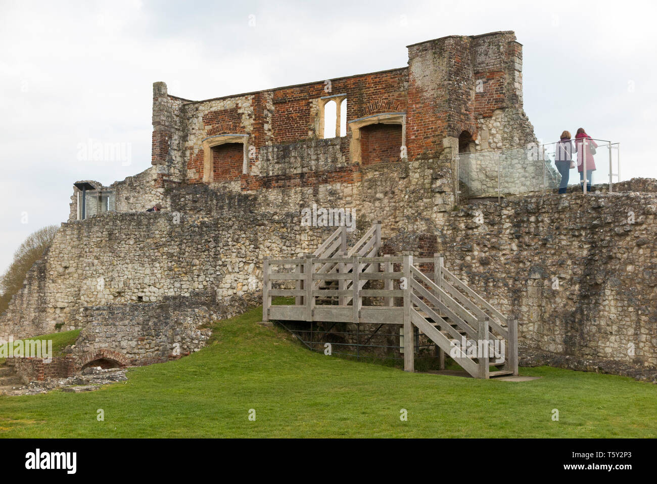 Walls of the Shell Keep and, above the Gatehouse, the addition of later ...