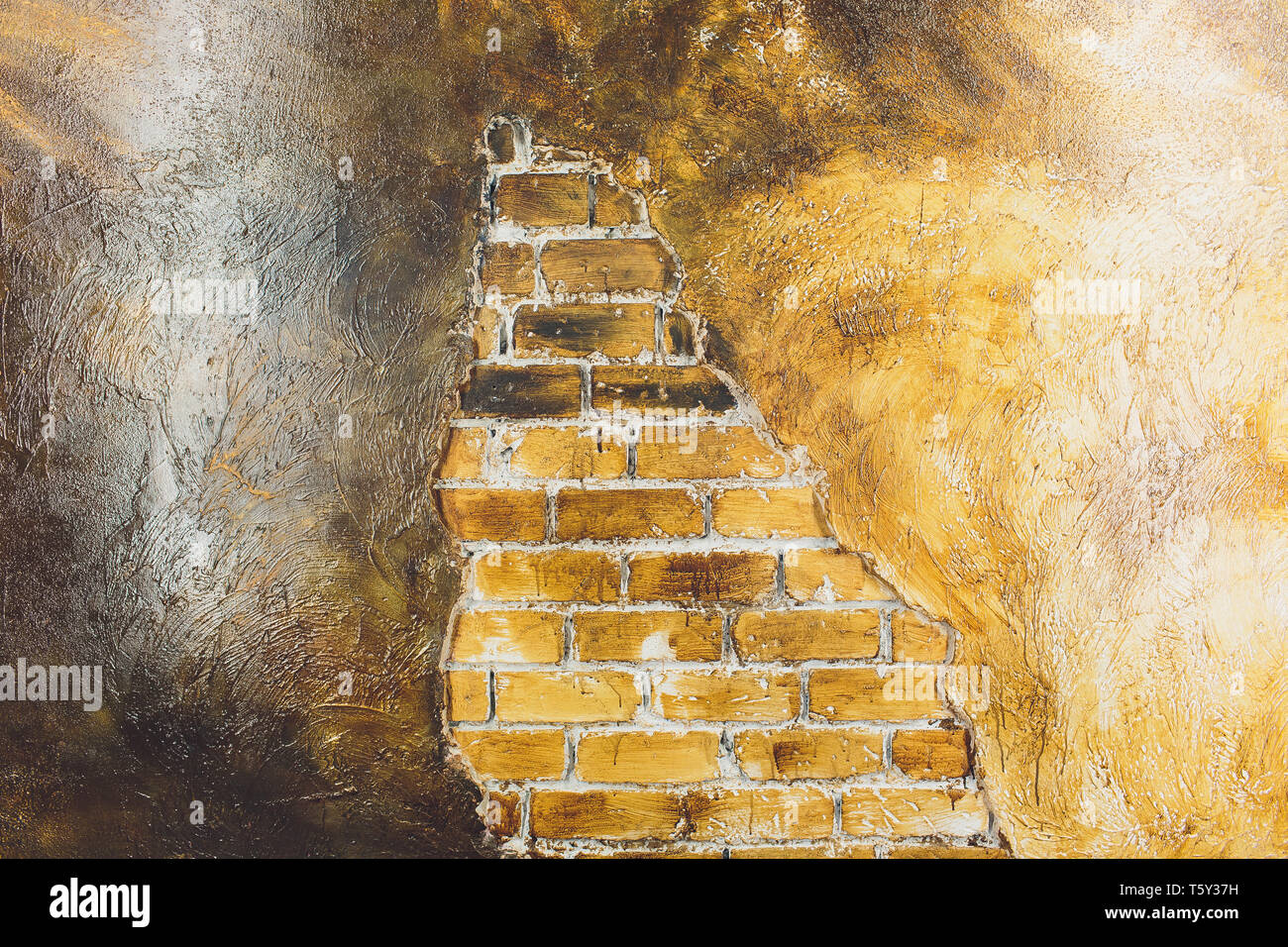 Gold Textured Wall Design,grunge wall texture Stock Photo - Alamy