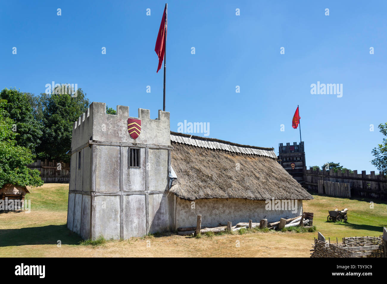 Grand hall church open air ancient dwellings inside ramparts in hi-res ...