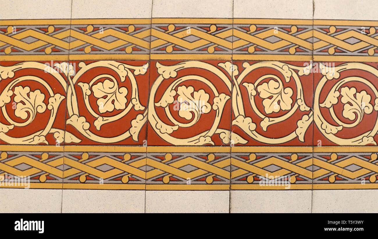 Checkered traditional European ceramic mosaic tile background pattern ...