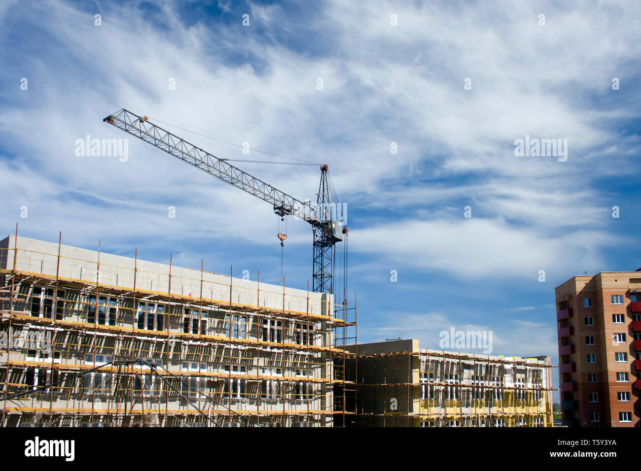 Building activity. Urban scene. Wide angle Stock Photo - Alamy