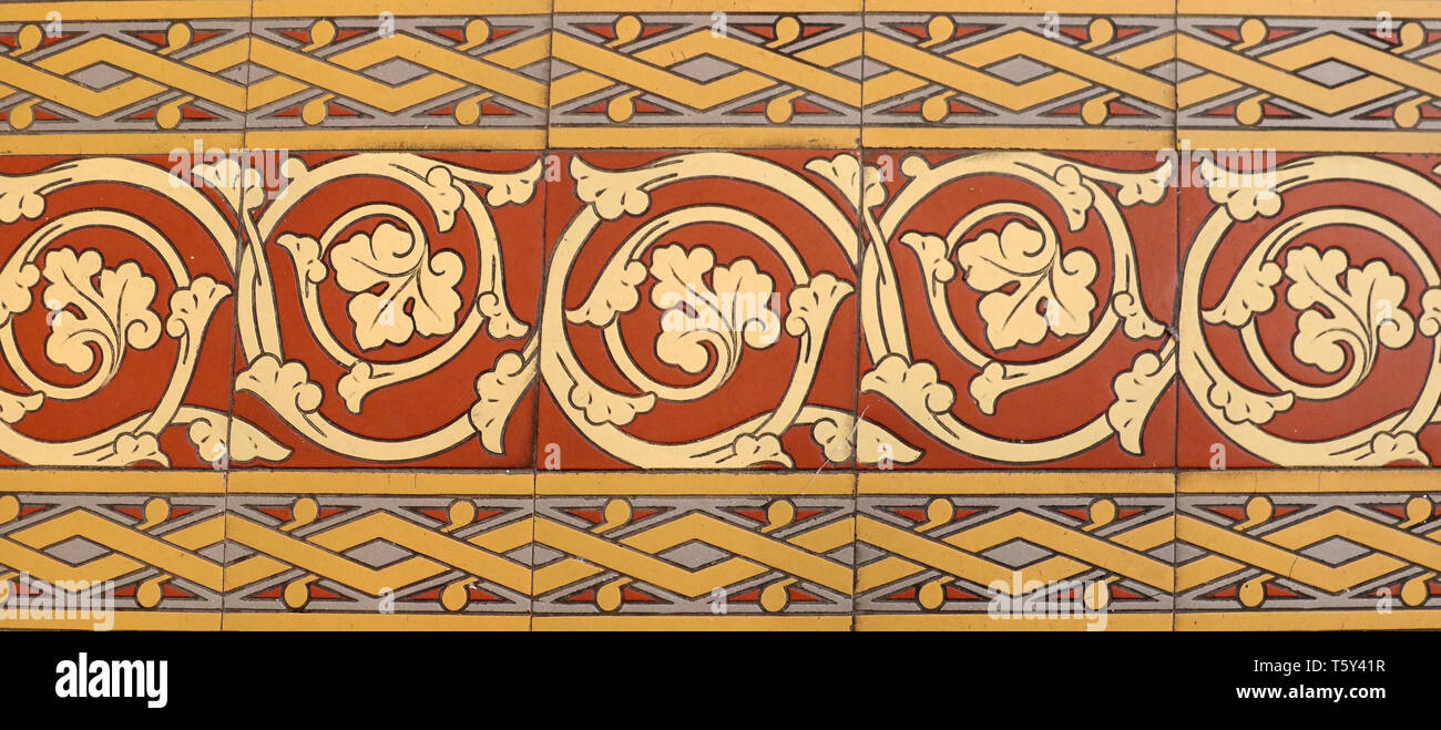 Checkered traditional European ceramic mosaic tile background pattern ...
