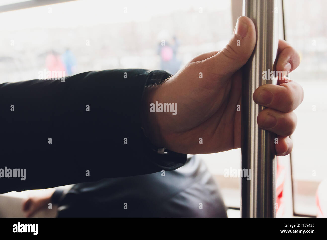 Hold The Handrail High Resolution Stock Photography and Images - Alamy