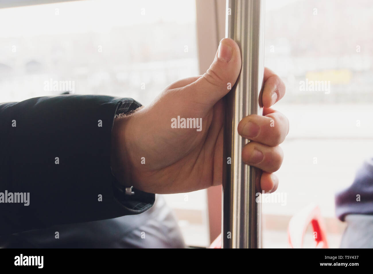 Hold The Handrail High Resolution Stock Photography and Images - Alamy