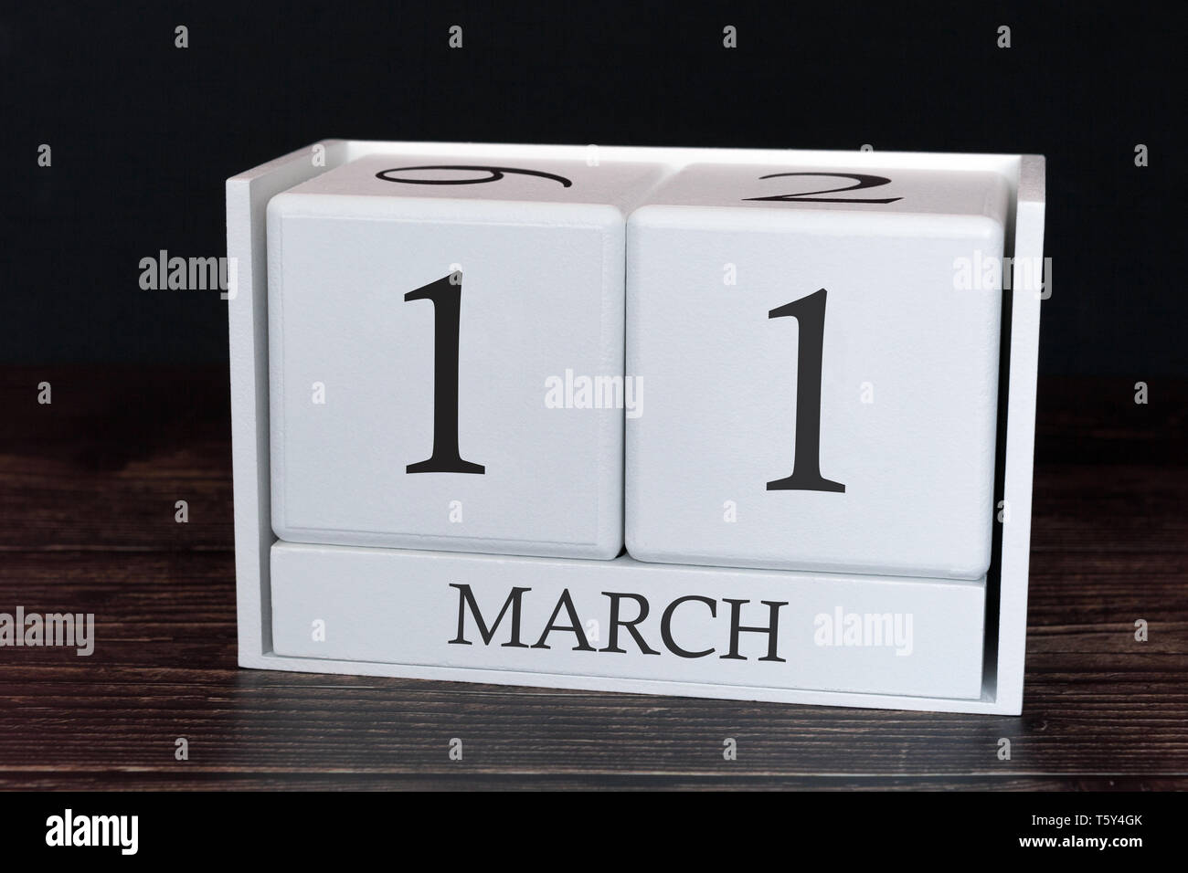 Business calendar for March, 11th day of the month. Planner organizer ...