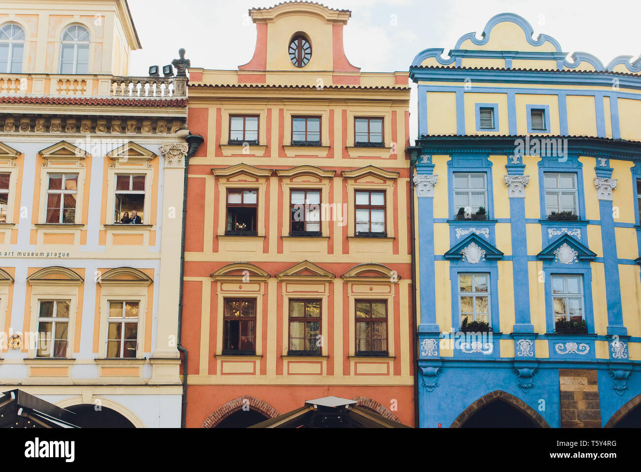 facade of an ancient building, exterior decoration of a beautiful old ...