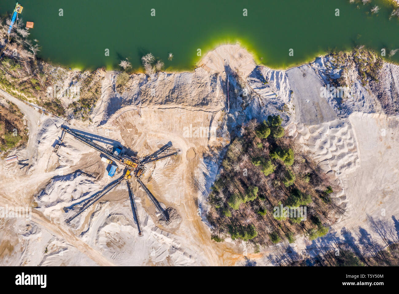 Aerial view open diamond mine hi-res stock photography and images - Alamy